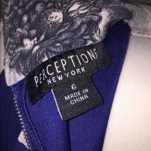 Perceptions | Dresses | New Perceptions New York Blue Floral Dresssize ...